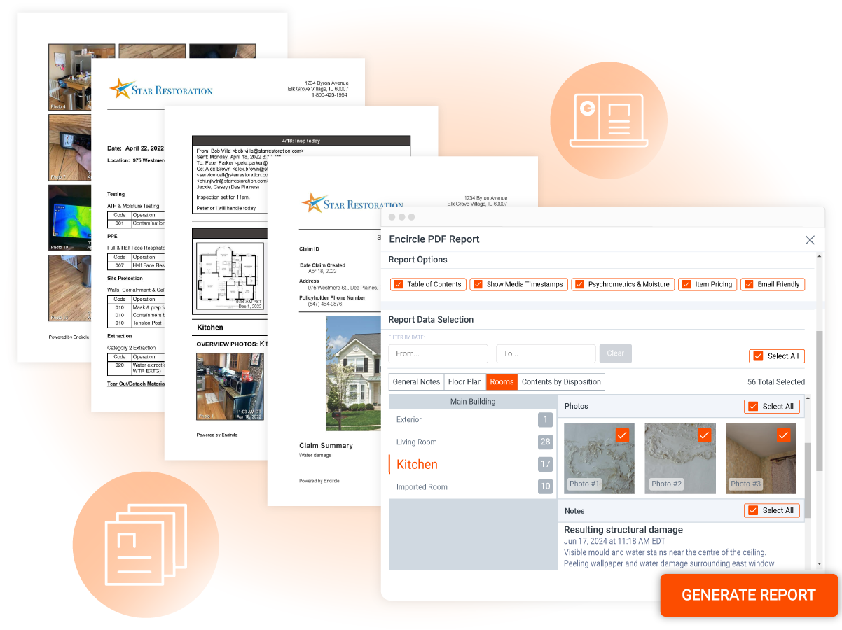 Encircle Reporting | High-quality, custom reports, created in minutes.