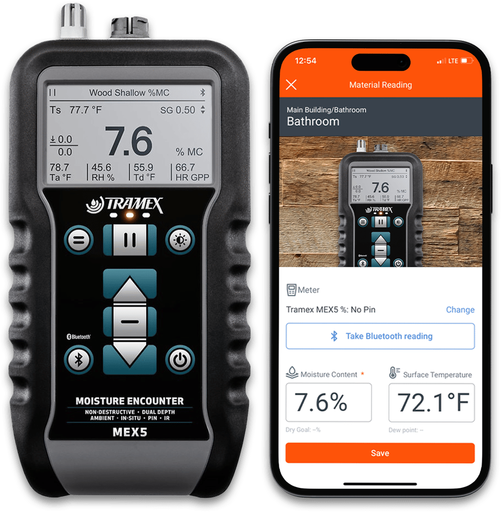 Moisture readings made simple with Encircle + Tramex