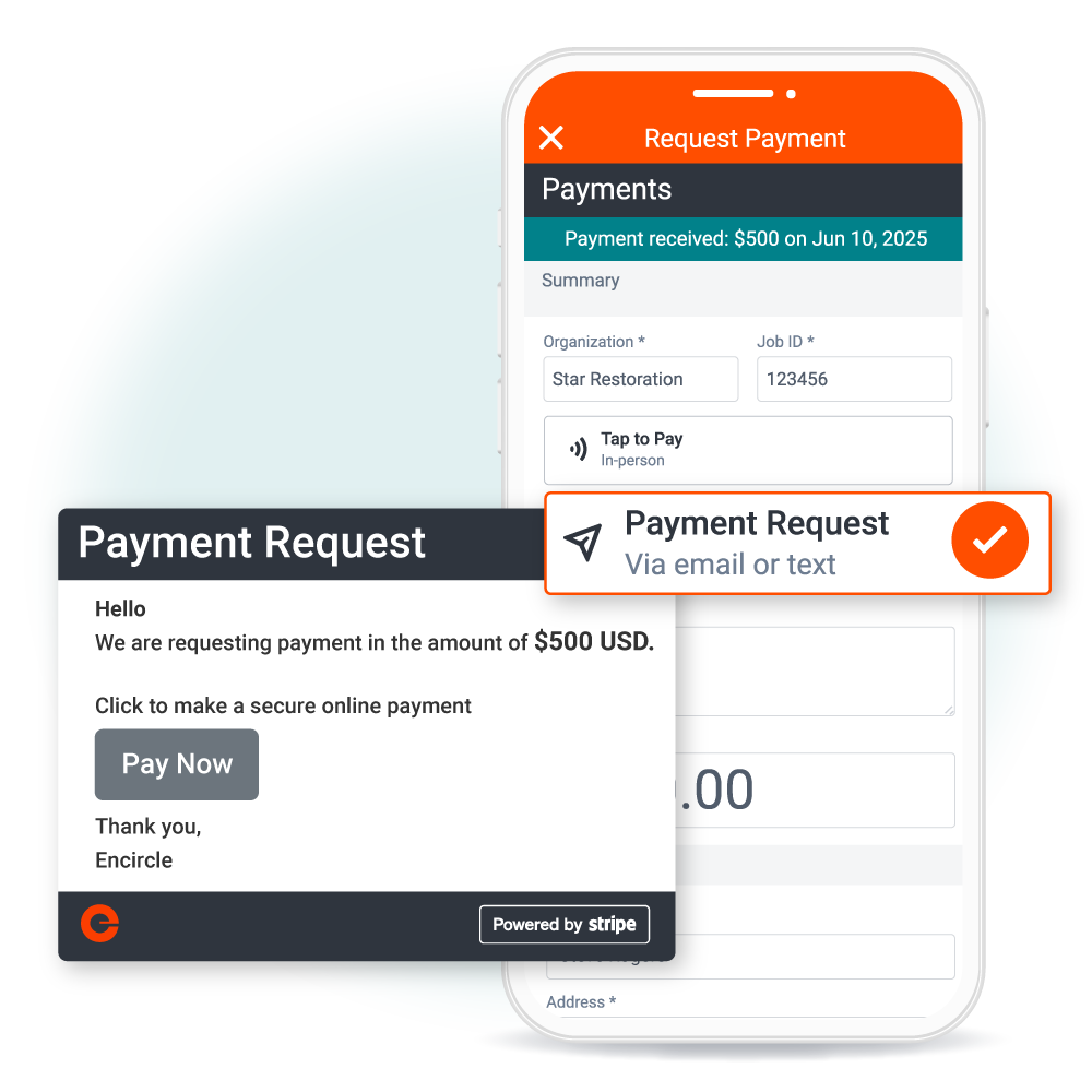 Encircle Payments | Collect payments in the field