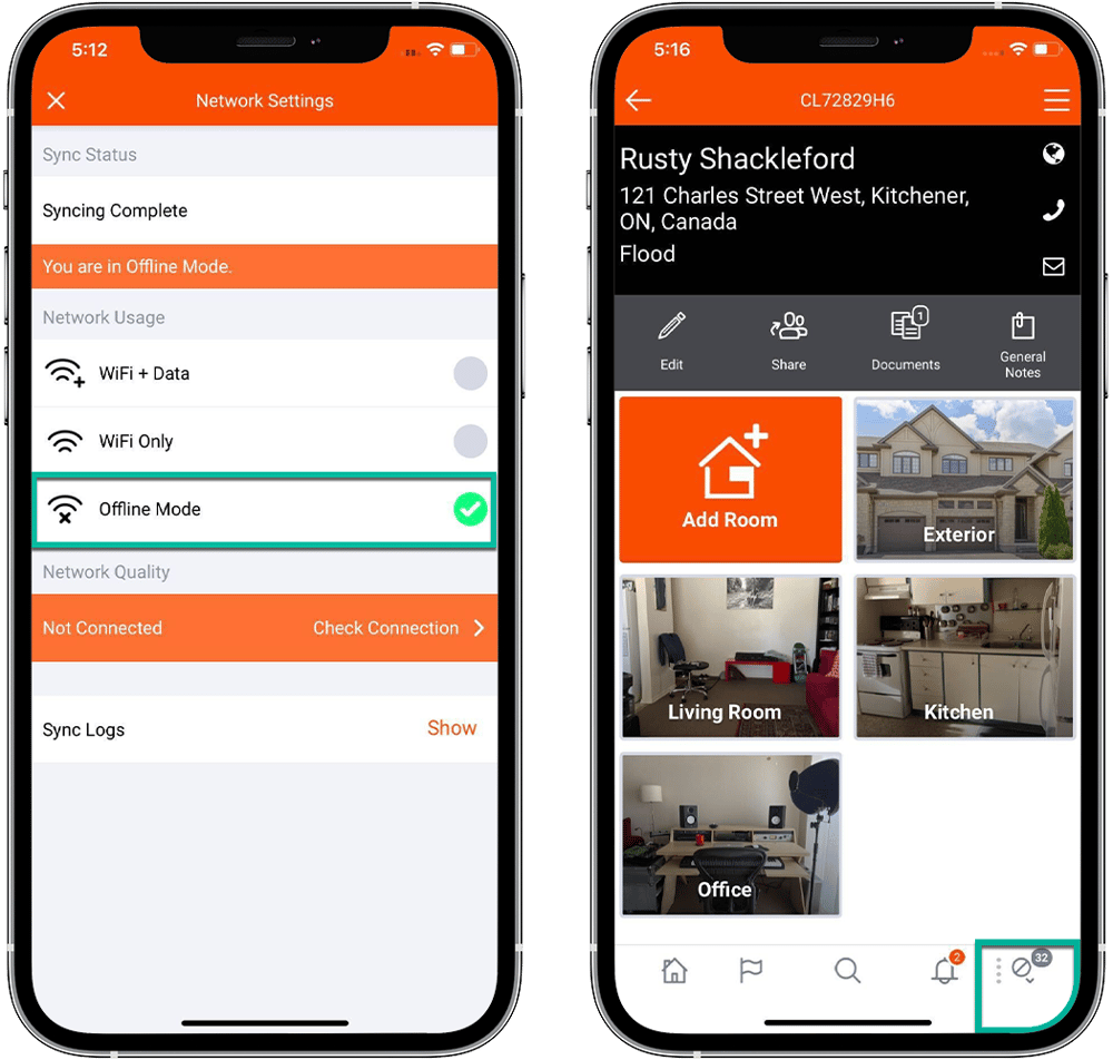 Using Encircle’s Offline Mode: Restoring with no internet