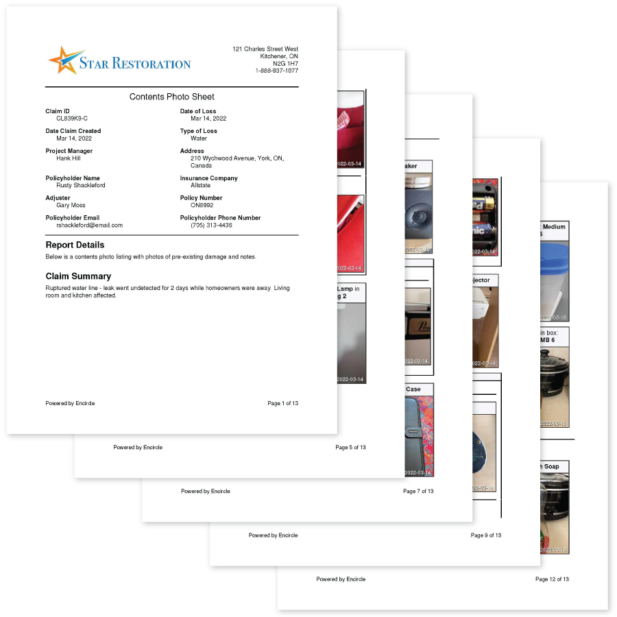 Encircle: Contents inventory and packout software for property claims.