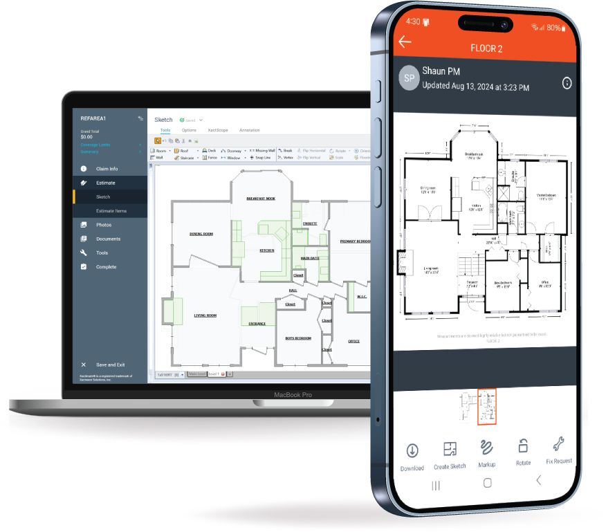 Changing the sketching game with new Floor Plan + Xactimate integration